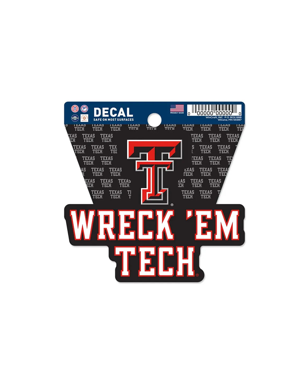 TTU Wreck 'Em Tech Clean Cut Decal | Barefoot Campus Outfitter