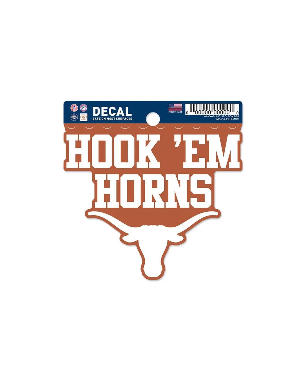 UT Longhorns Hook 'Em Horns Clean Cut Decal | Barefoot Campus Outfitter