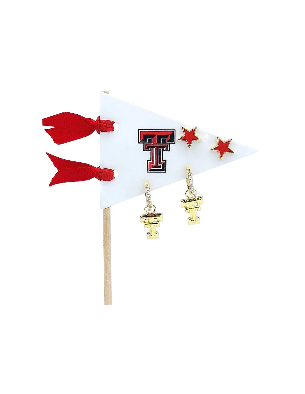 TTU Pennant Earrings | Barefoot Campus Outfitter