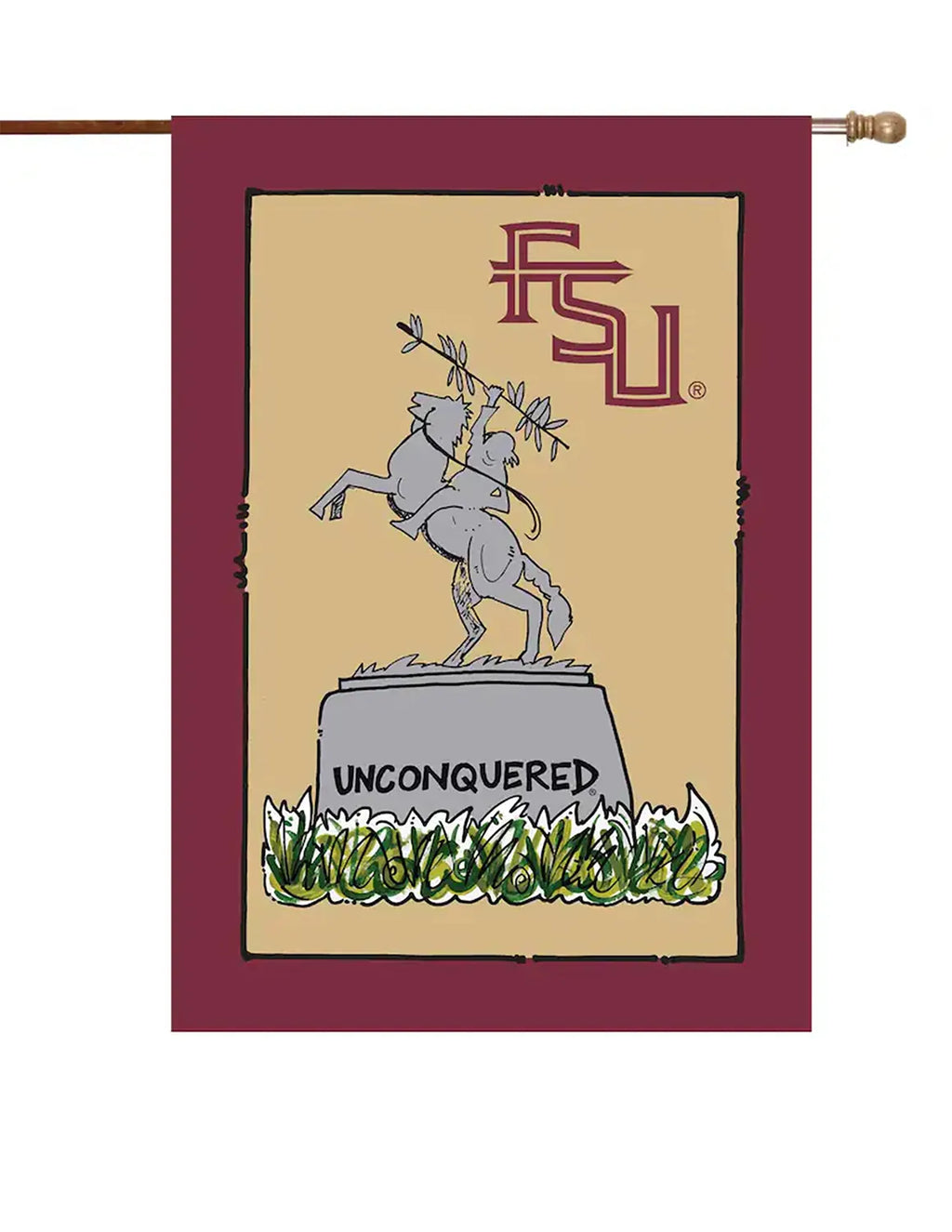 FSU Unconquered House Flag | Barefoot Campus Outfitter